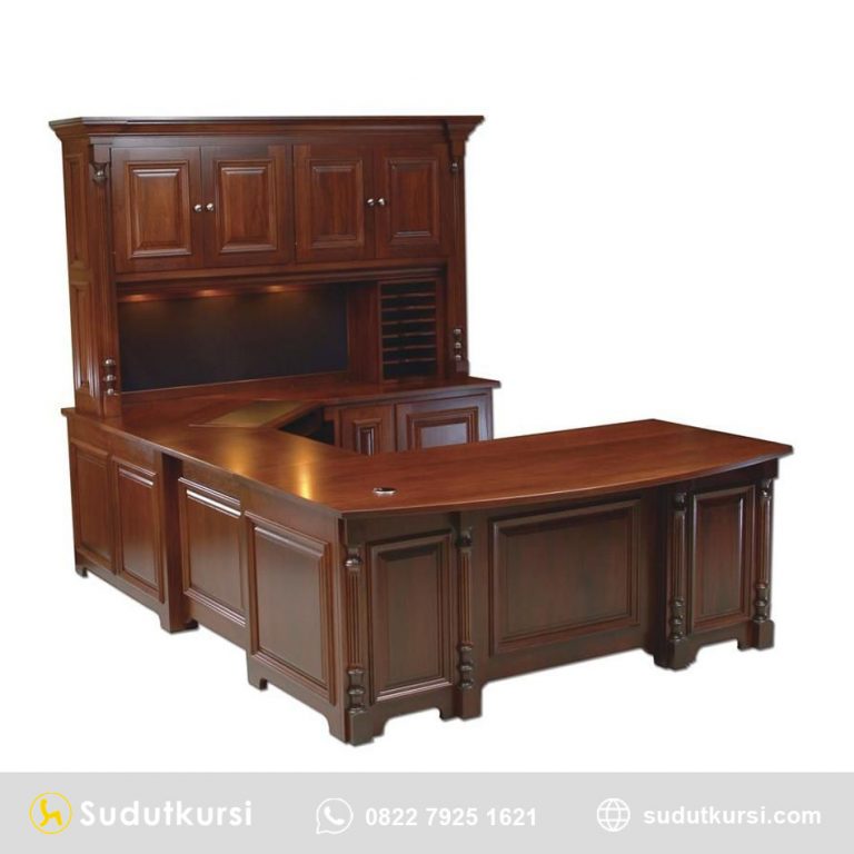 Set Meja Kantor Minimalis Mewah J89 - Sudutkursi